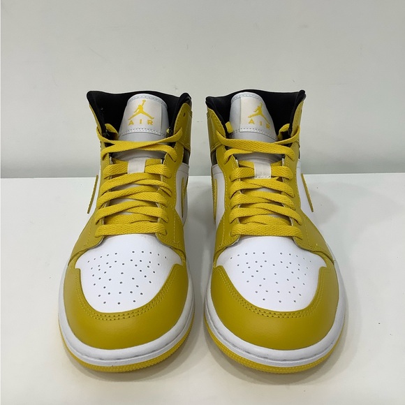 Nike | Shoes | Nike Air Jordan Mid Vivid Sulfur Yellow White Shoes ...